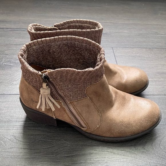 boc | Shoes | Boc Womens Bendell Brown Side Zip Tassel Low Heel Ankle ...